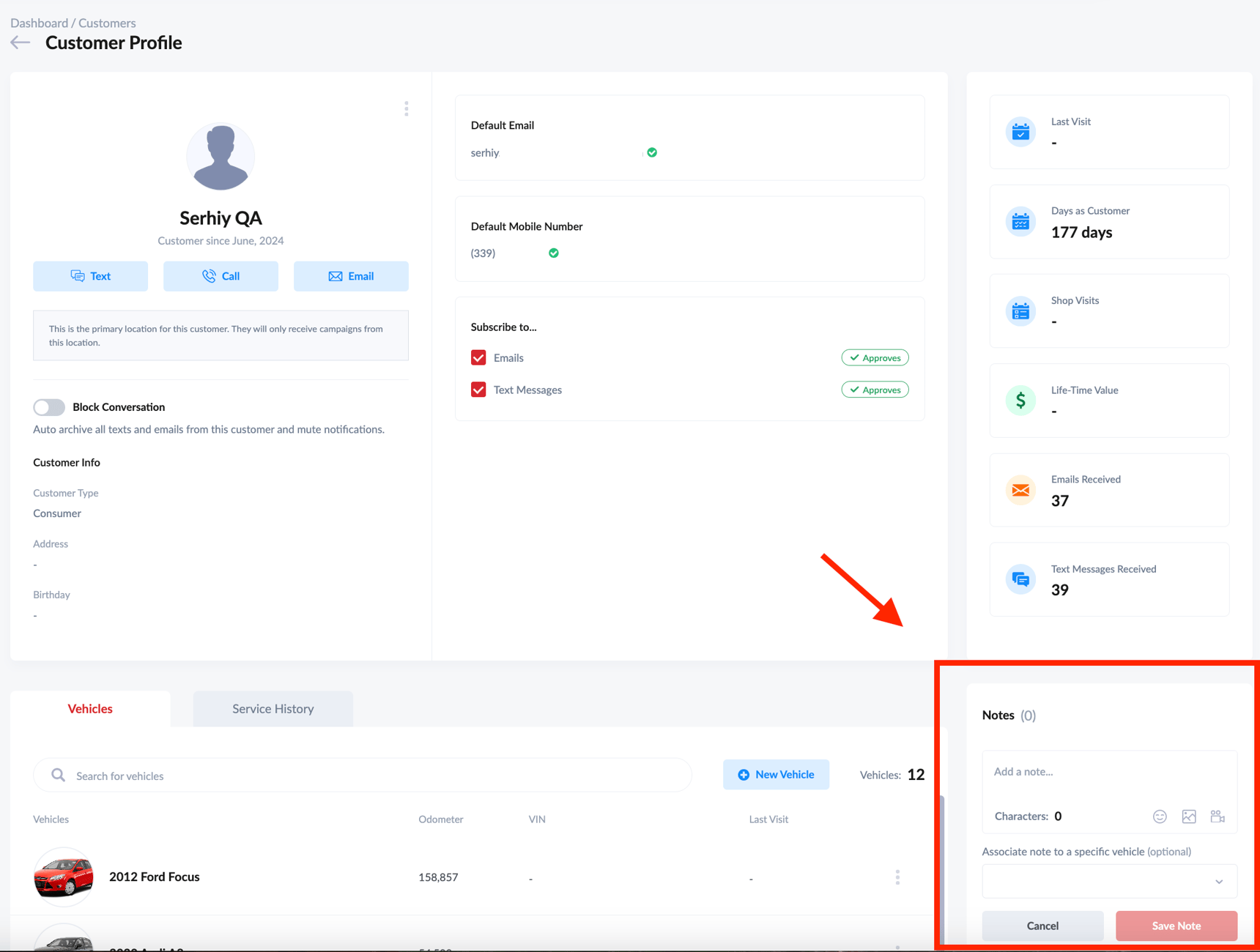 Customer Notes - Launched Dec 2024