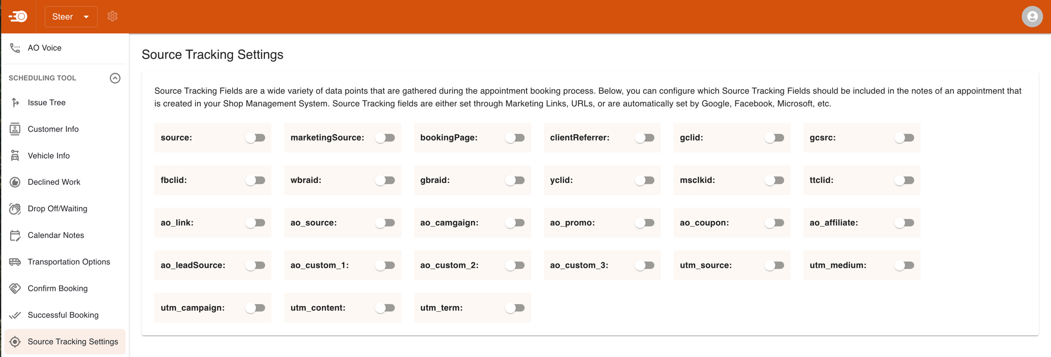 New Source Tracking Settings - Launched Jan 2025