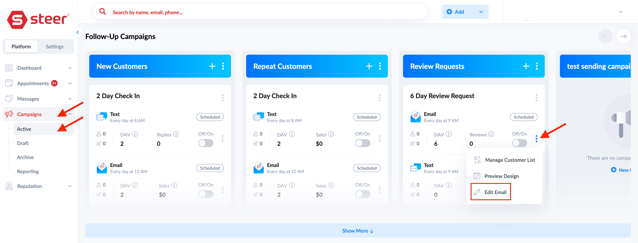 How to Customize the Review Request Email Template and Text Survey Token