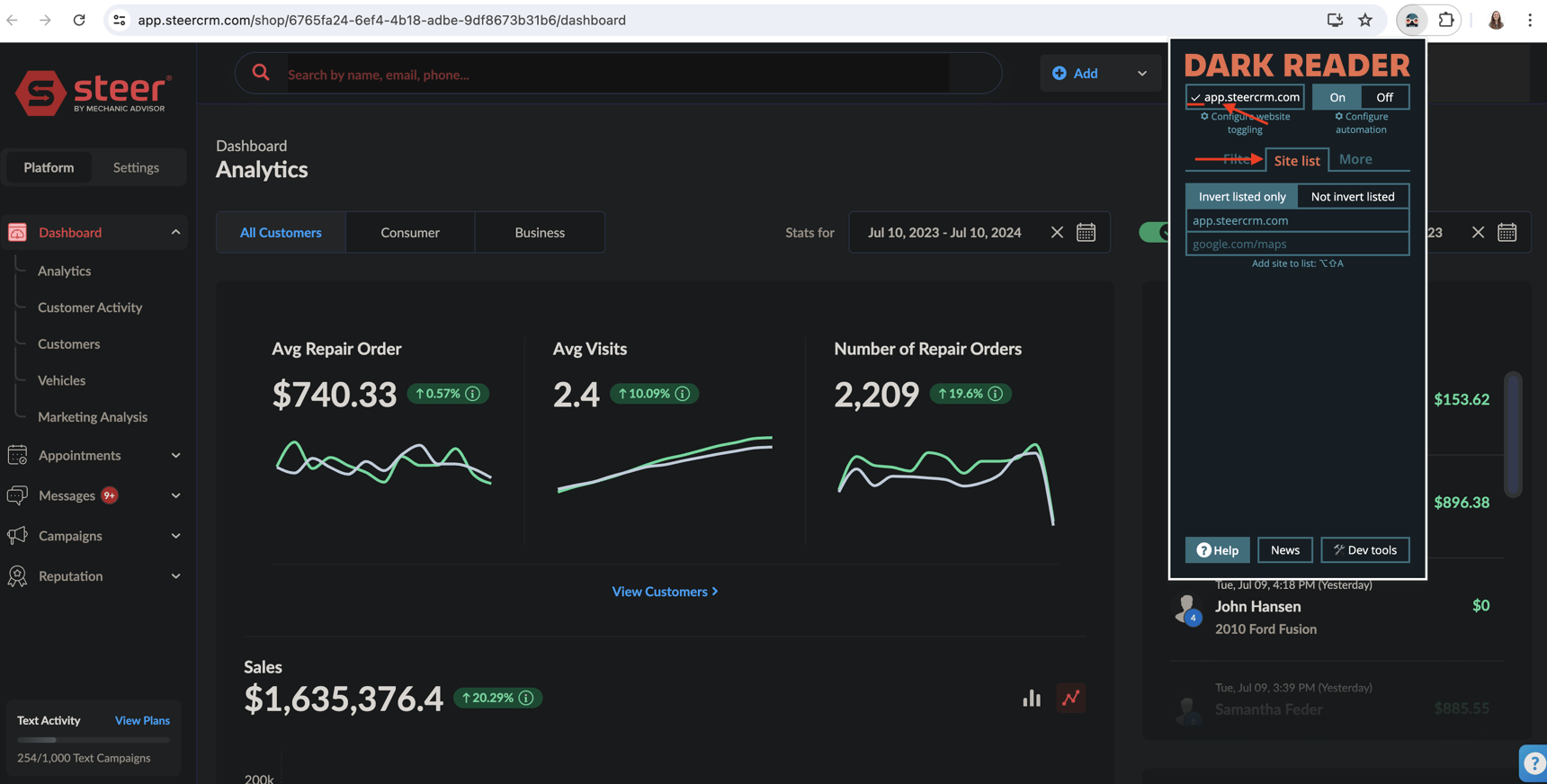Enabling Dark Mode for Steer